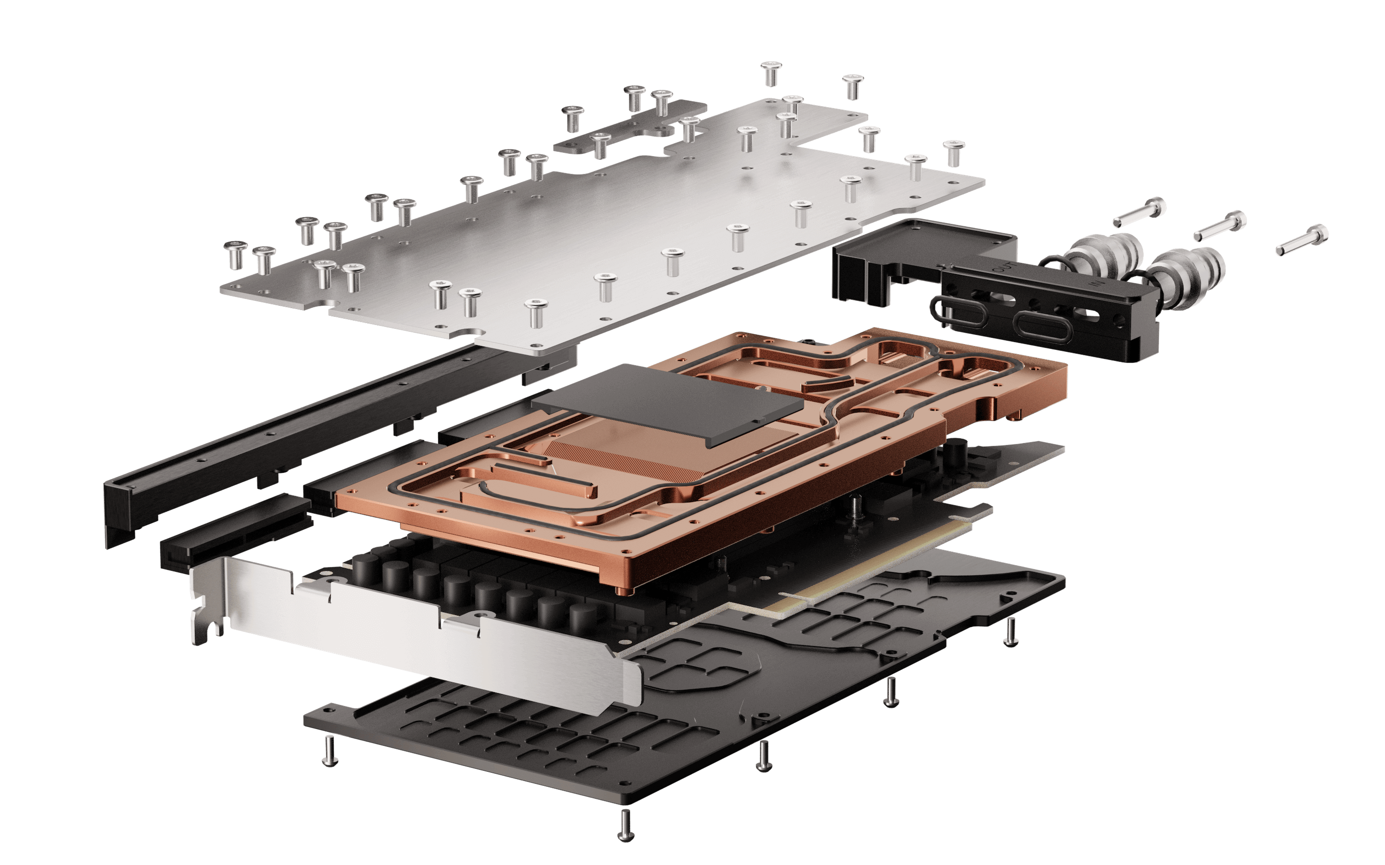 GPU Waterblock For NVIDIA H100 80Gb Waterblocks